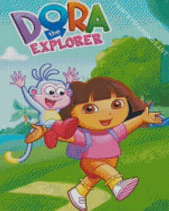 Dora The Explorer Poster - Diamond Painting - PaintByDiamonds.ART