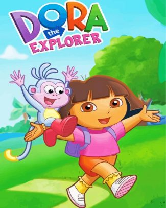 Dora The Explorer Poster - Diamond Painting - PaintByDiamonds.ART