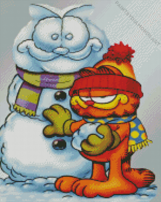 Snowman Diamond Painting - PaintByDiamonds.ART