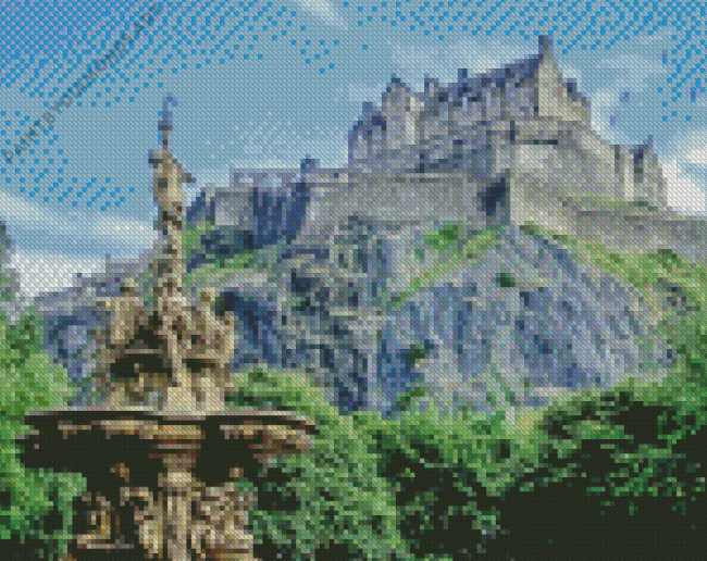 Edinburgh Castle Diamond Painting - PaintByDiamonds.ART