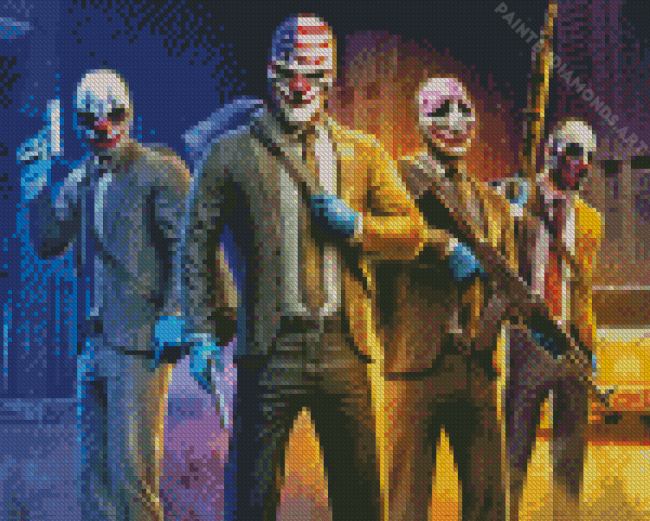 Payday Game Serie Diamond Painting - PaintByDiamonds.ART